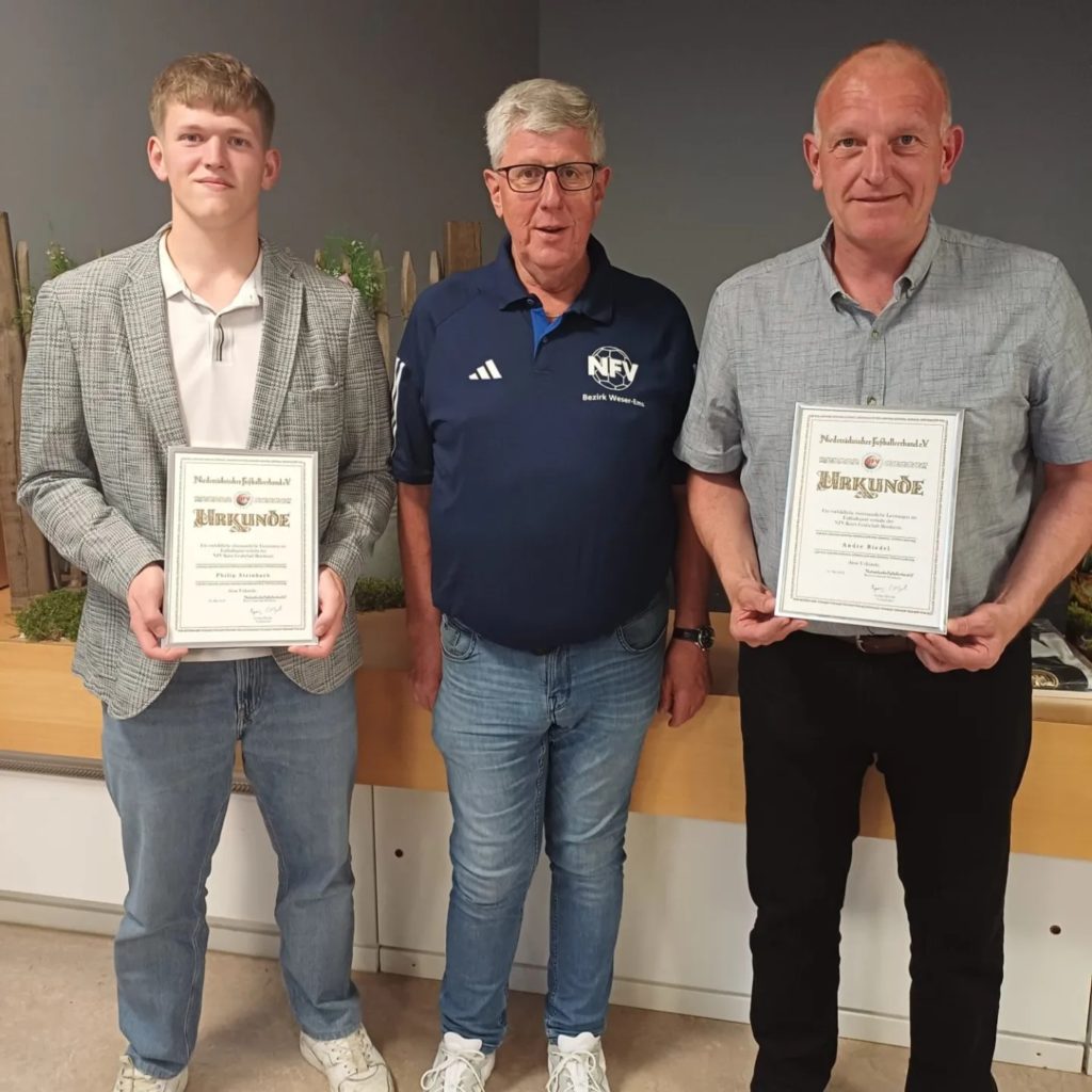 Ehrungen für Philip Steinbach und Andre Riedel – VfL Weiße Elf 1919 e.V ...